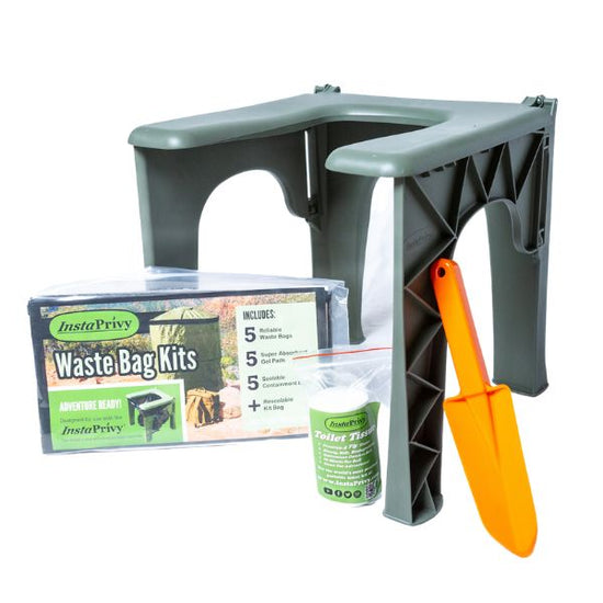 InstaPrivy Portable Toilet Kit in a Backpack